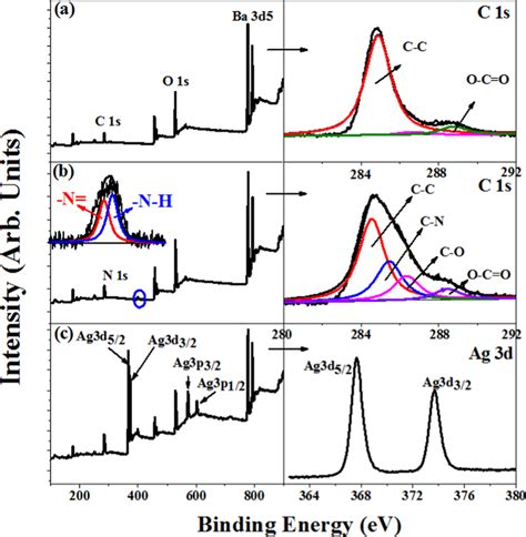 Xps Wide Scan N 1s Core Level And C 1s Core Level Spectra Of A Bt