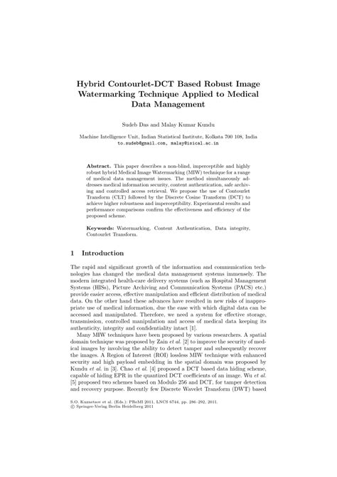 pdf hybrid contourlet dct based robust image watermarking technique