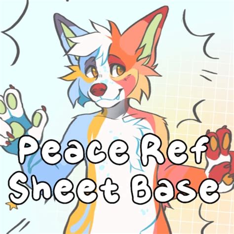 Furry Character Reference Sheet Base Etsy