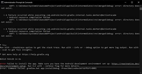 android problemas com react native stack overflow em português