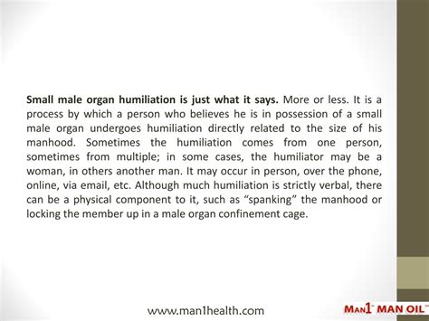 Ppt Small Male Organ Humiliation A Few Facts Powerpoint Presentation