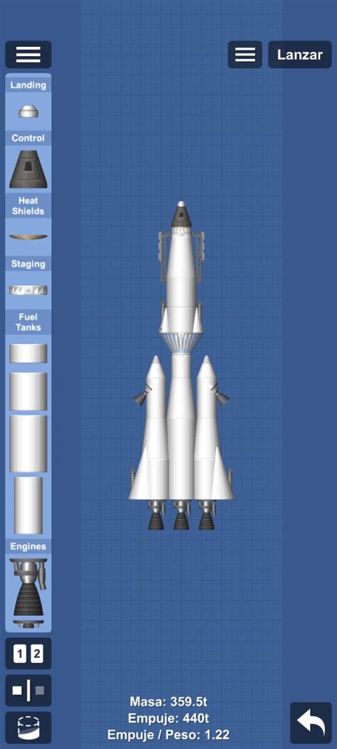 Simple Moon And Back Rocket Blueprint For Spaceflight Simulator Sfs