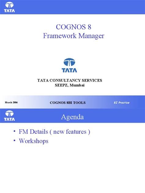 Cognos 8 Framework Manager Andqs Pdf Business Intelligence Parameter Computer Programming