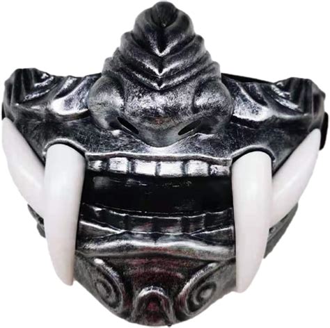 Máscara de monstruo japonés Diablo Hannya Noh Demonio Oni Samurai Media Cara Sheild Yaxa Costa