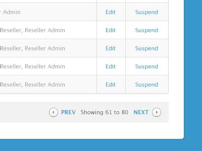 Simple Table Simple Pagination By Pete Orme On Dribbble