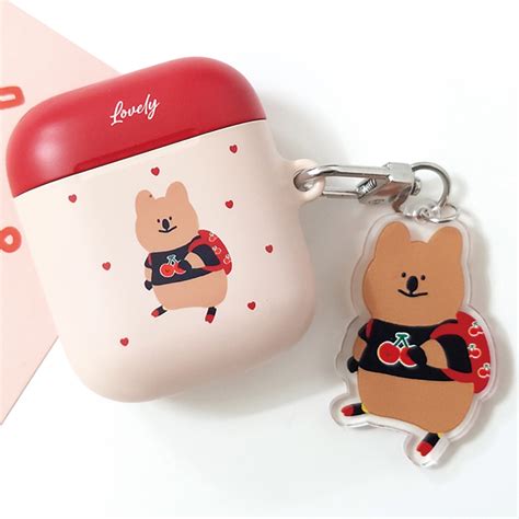 쿼카 에어팟 케이스 체리 이어폰 케이스 하트 케이스 에이블리