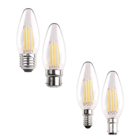 Led W Dimmable Clear Filament Candle Globe Rovert Lighting