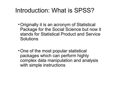 spss briefintroduction spss introduction biostatistics biostatistics