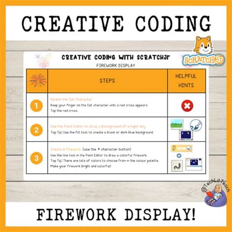 Creative Coding With Scratchjr Firework Display By Techlitteach