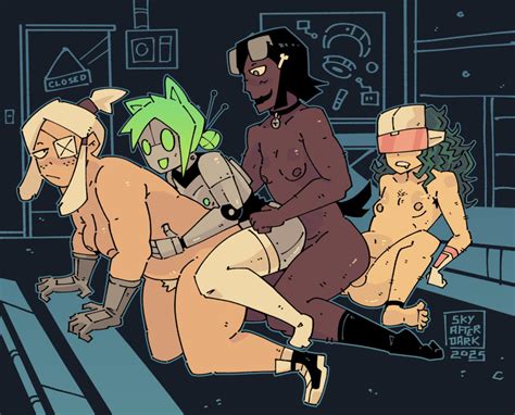 Rule 34 4girls Addie Skyafterdark Ass Balls Breasts Dots