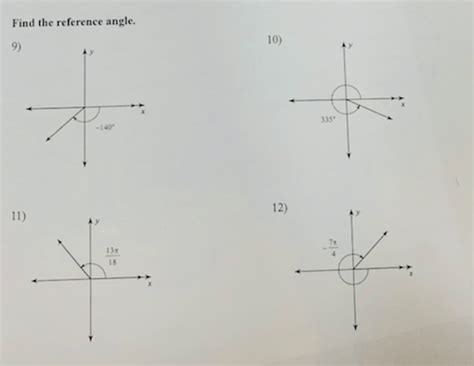 Solved Find The Reference Angle Chegg Com
