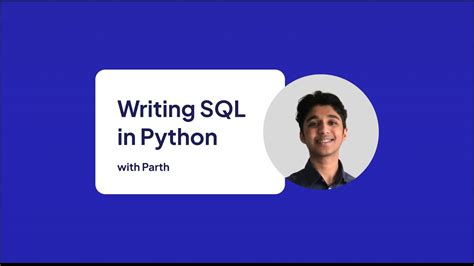 Writing SQL In Python Codology