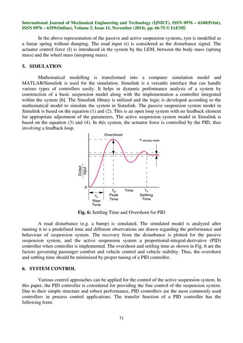 Modelling Simulation And Control Of An Active Suspension System Pdf