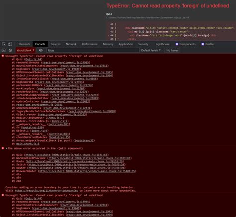 Javascript Uncaught TypeError Cannot Read Property Foreign Of Undefined Stack Overflow