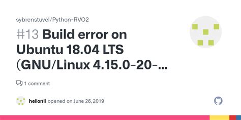 build error on ubuntu 18 04 lts gnu linux 4 15 0 20 generic x86 64 · issue 13 · sybrenstuvel