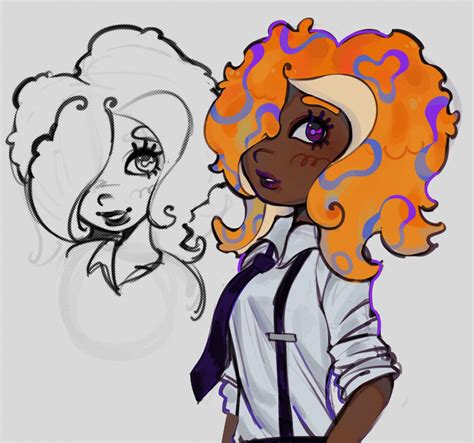 Birdbl00d Tao Blu Nintendo Splatoon Series Splatoon 3 Highres 1girl Black Necktie