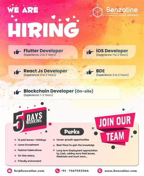 Benzatine Infotech On Linkedin Folks Hiring Bde Bdm Bdejobs