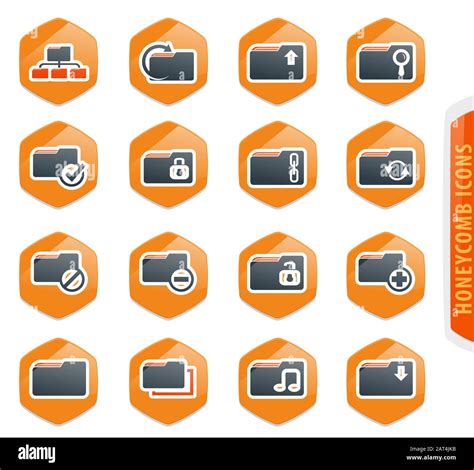 folder icons set stock vector image and art alamy