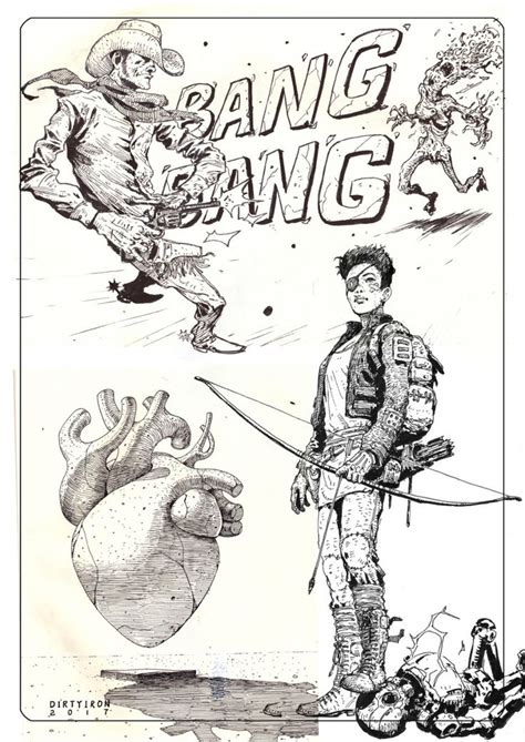 2017 SKETCHES Dirty Iron Sketches Comic Book Drawing Comic Books Art