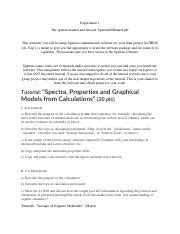 Spartan Computational Software Tutorial Spectra Properties And Course Hero