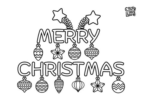Merry Christmas Coloring Pages Free Printable