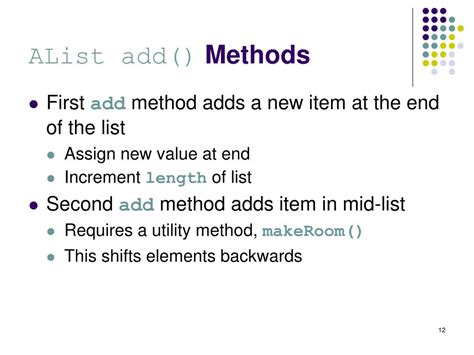 PPT List Implementations That Use Arrays PowerPoint Presentation Free Download ID