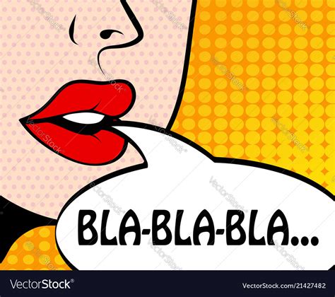 Pop Art Retro Style Comic Book Panel With Girl Vector Image