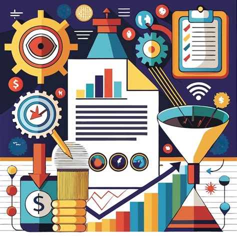 Colorful Infographic Depicting Business Concepts And Data Analysis Premium Ai Generated Vector