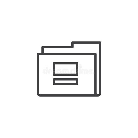 Folder Outline Icon Stock Vector Illustration Of Information 114827800