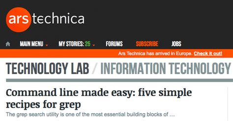 command line made easy five simple recipes for grep