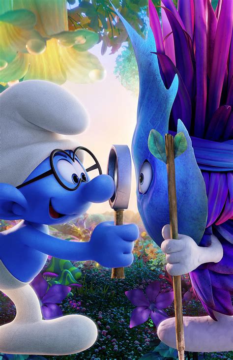 4k Brainy Smurf 2017 Animation Smurfs The Lost Village Phone Hd