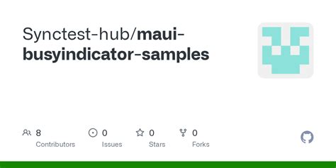 Github Synctest Hubmaui Busyindicator Samples