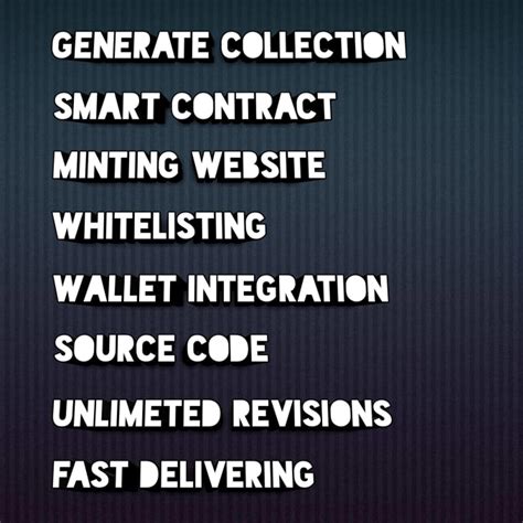 Do An Nft Minting Website Smart Contract Generate Collection By