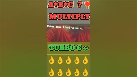 Abc C Language Multiply Program C Programming Turbo C