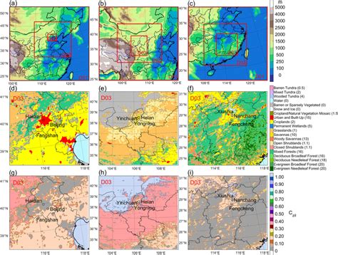 weather research and forecasting model domains three nested domains