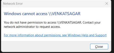 Networking Windows Cannot Access PC NAME Super User