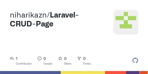 GitHub Niharikazn Laravel CRUD Page