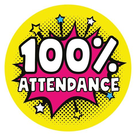 Retro 100 Attendance Reward Stickersdefault Title Reward Stickers Attendance Teacher Stickers