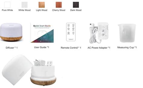 Asakuki Rock Remote Premium Essential Oil Diffuser User Guide