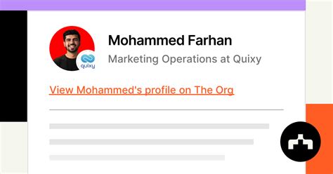 Mohammed Farhan Marketing Operations At Quixy The Org