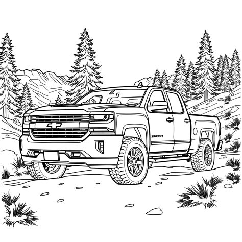 Best Chevy Silverado Coloring Pages Free Printable Pdf
