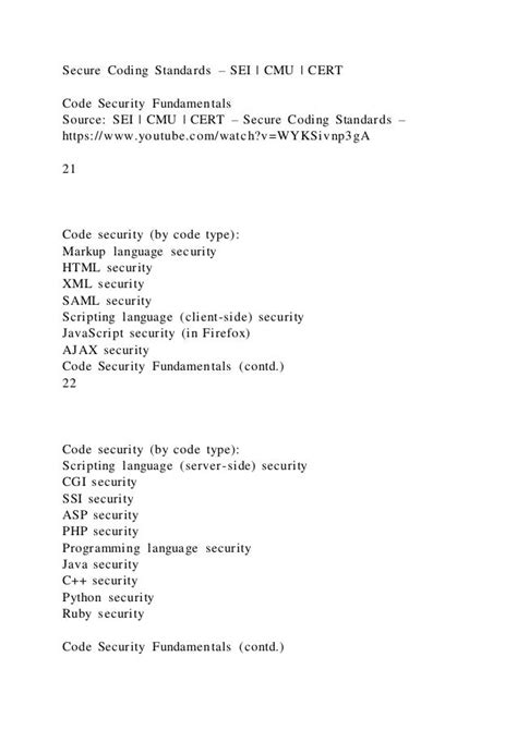 Code Security Issues And Best Practices1outline Pdf