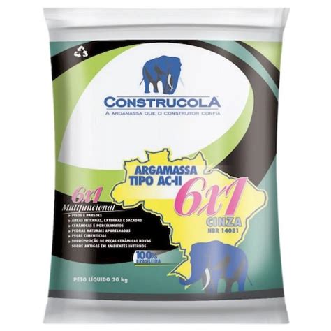 Argamassa Construcola 6 Em 1 Cor Cinza 20kg Hafe