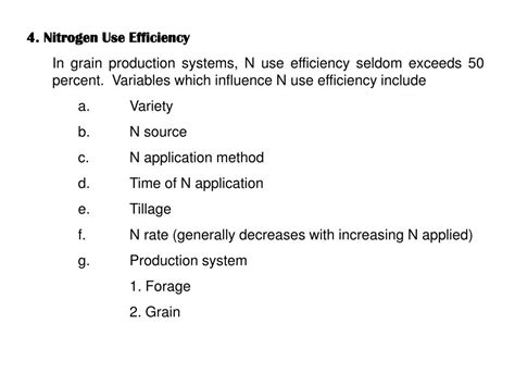 Ppt Nitrogen Use Efficiency Review Powerpoint Presentation Free