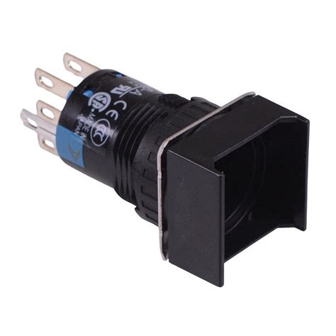 Al6q A200 16mm Latching Square Illuminated Push Button Body Dpdt Idec