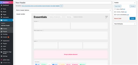 Creating Website Header Essentials Knowledge Base