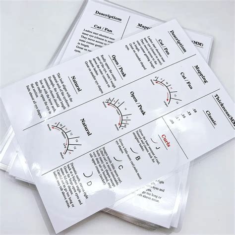 Custom Logo PC Beginner Eyelash Mapping Chart Eyelash Mapping Chart For Eyelash Extension