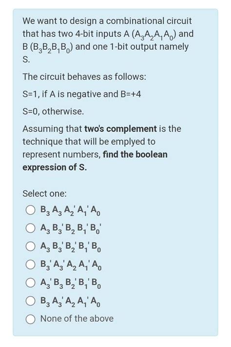 solved we want to design a combinational circuit that has