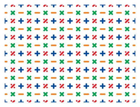 Colorful Math Symbols Seamless Pattern Background 24523599 Png