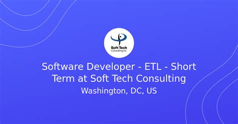 Software Developer Etl Short Term At Soft Tech Consulting Peoplesoft Career